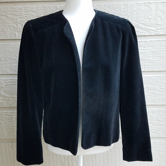 Koret | Jackets & Coats | Vintage Koret Velvet Collarless Open Blazer ...